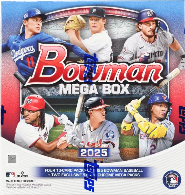 2025 Bowman Baseball Mega Box (50 total cards) – The Coffee Breakers