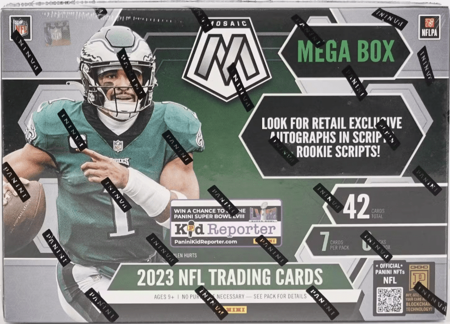 2023 Panini Mosaic Football Mega Box (Reactive Yellow) (6 Packs Per Bo ...
