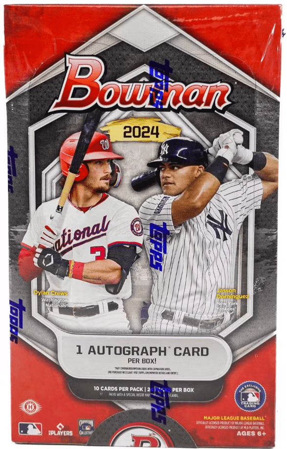 2024 Bowman Baseball Hobby Box (24 Packs Per Box, 10 Cards Per Pack ...