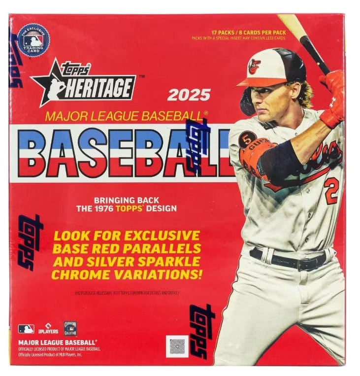 2025 Topps Heritage Baseball Mega Box (17 Packs Per Box, 8 Cards Per P ...