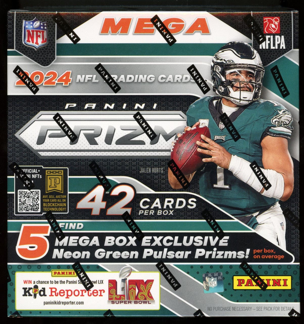 2024 Panini Prizm Football Mega Boxes Neon Green Prizms (6 Packs Per B ...